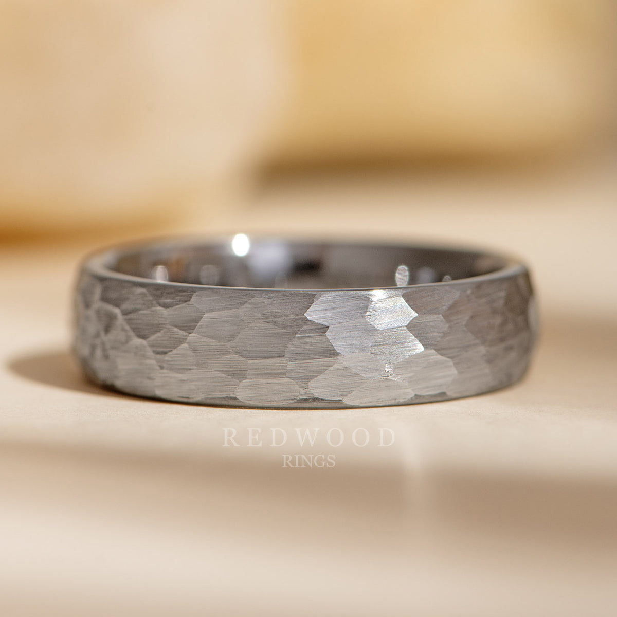 silver textured ring