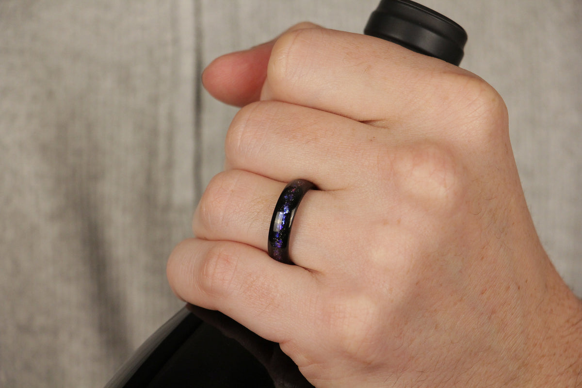 Matching Galaxy Nebula Tungsten Rings - 4MM, 6MM, 8MM – Redwood Rings
